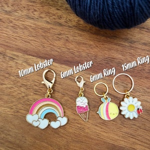 Beaded Knitting Stitch Markers/ Crochet Stitch Markers / Progress Keepers/set of Three Stitch ...