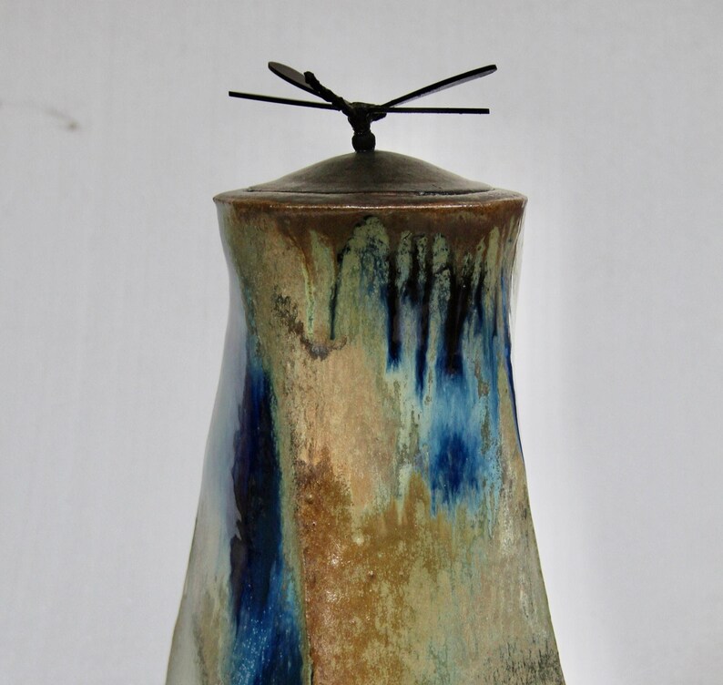 Cremation Urn, Ceramics, Fine Art, Dragonfly, Handmade, Sculpture, Vase, Dragonflies, Pottery - Etsy