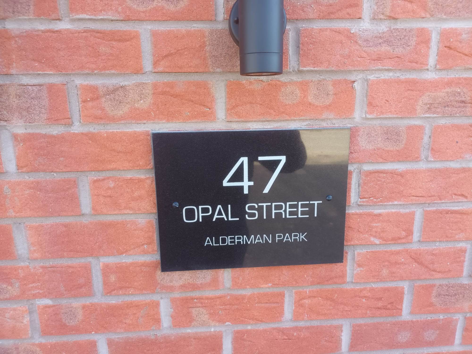 Quality Professional Granite House Sign With Engraved Painted Silver ...