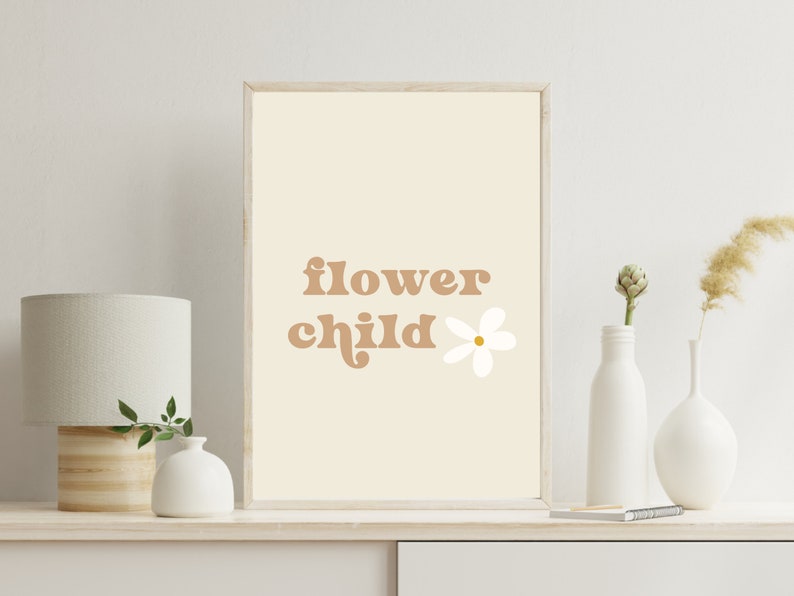 Flower Child Print | Boho Daisy | Baby Girls Room | Nursery Decor ...