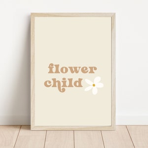 Flower Child Print | Boho Daisy | Baby Girls Room | Nursery Decor ...