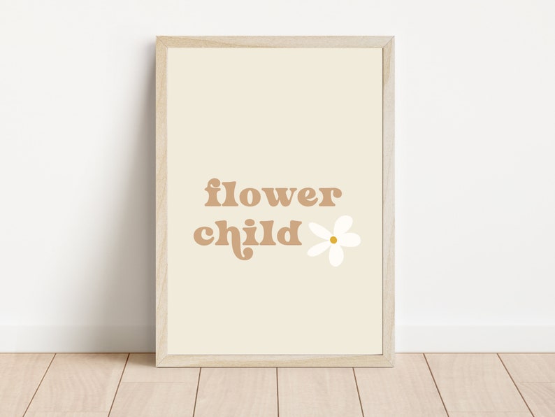 Flower Child Print | Boho Daisy | Baby Girls Room | Nursery Decor ...