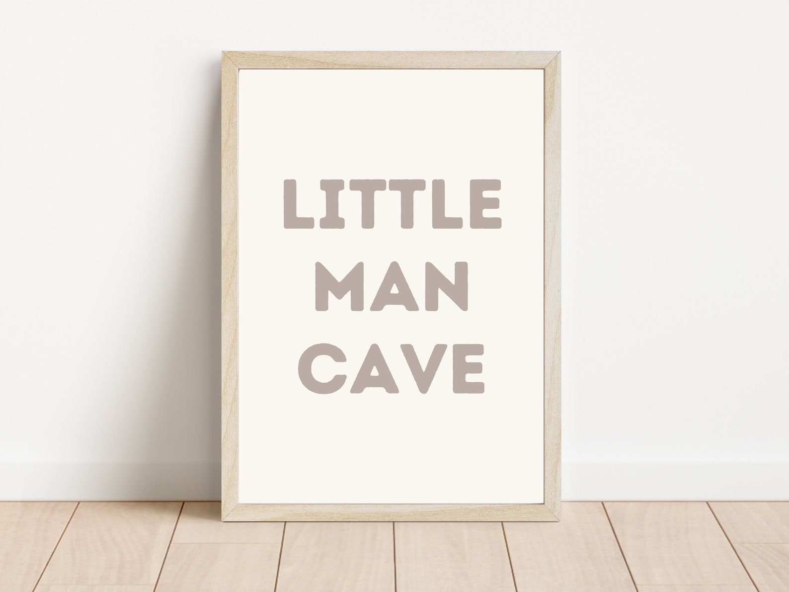 Little Man Cave Print | Boys Nursery Wall Decor | Neutral Modern | Kids ...