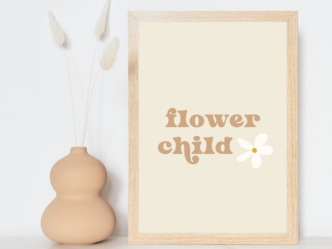 Flower Child Print | Boho Daisy | Baby Girls Room | Nursery Decor ...