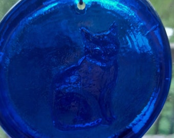Blenko Cat - Etsy
