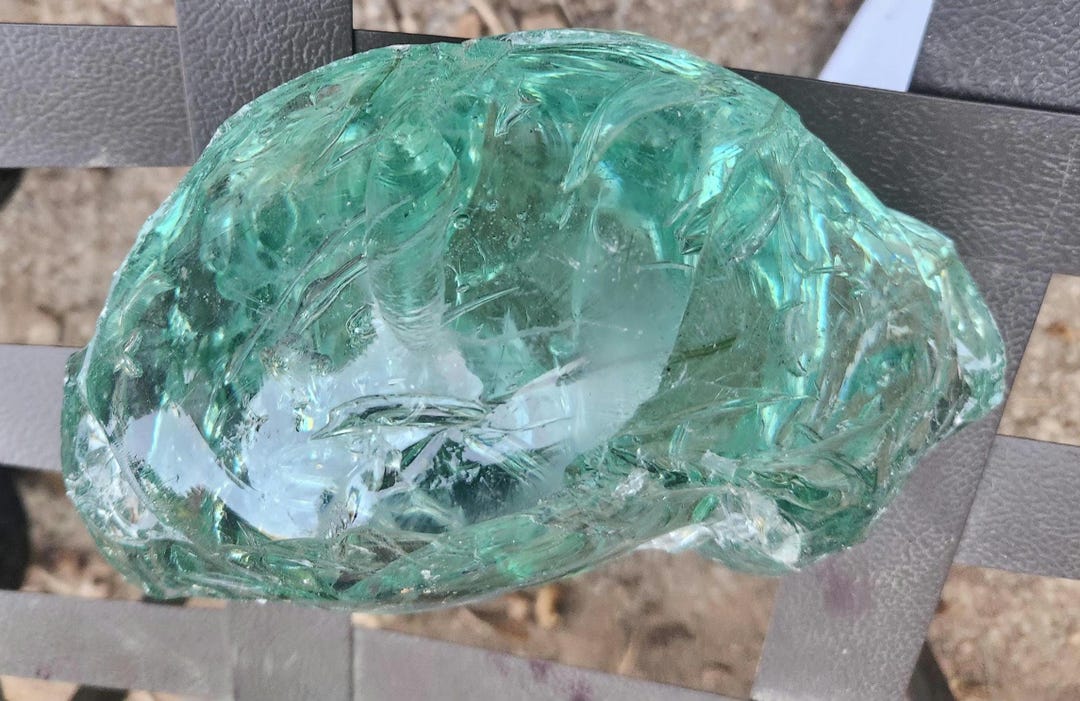 Huge 6 3/4 Inch Chunk Blenko Cullet Slag Glass in Mint Green ...
