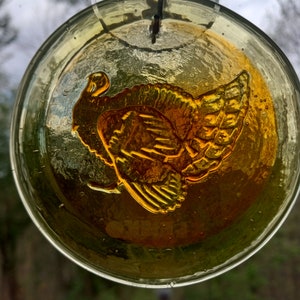 Blenko Glass Wild Turkey Suncatcher in Tangerine Nice Details - Etsy
