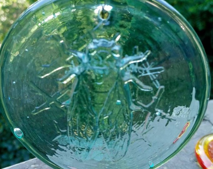 Blenko Glass Mint Green Cicada Suncatcher, Very Detailed 3 D Like ...