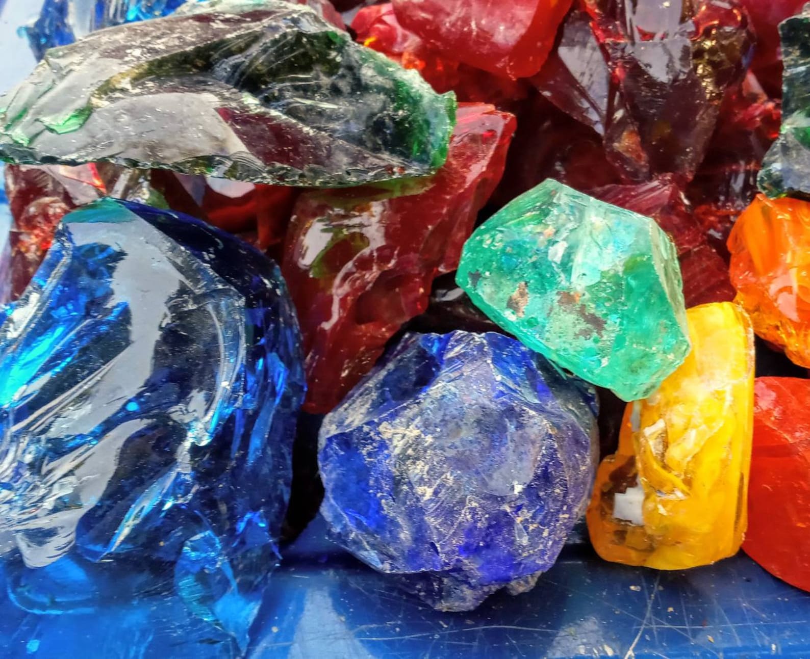 10 Pounds of Large Blenko Slag Glass for Terrariums Patio | Etsy