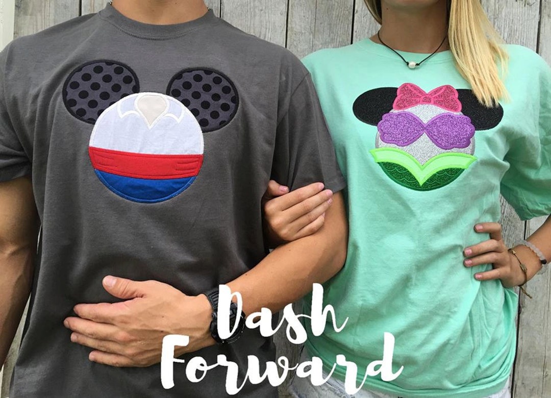 Prince Eric and Ariel Monogrammed Tshirt/tanks, Couples, Appliques ...