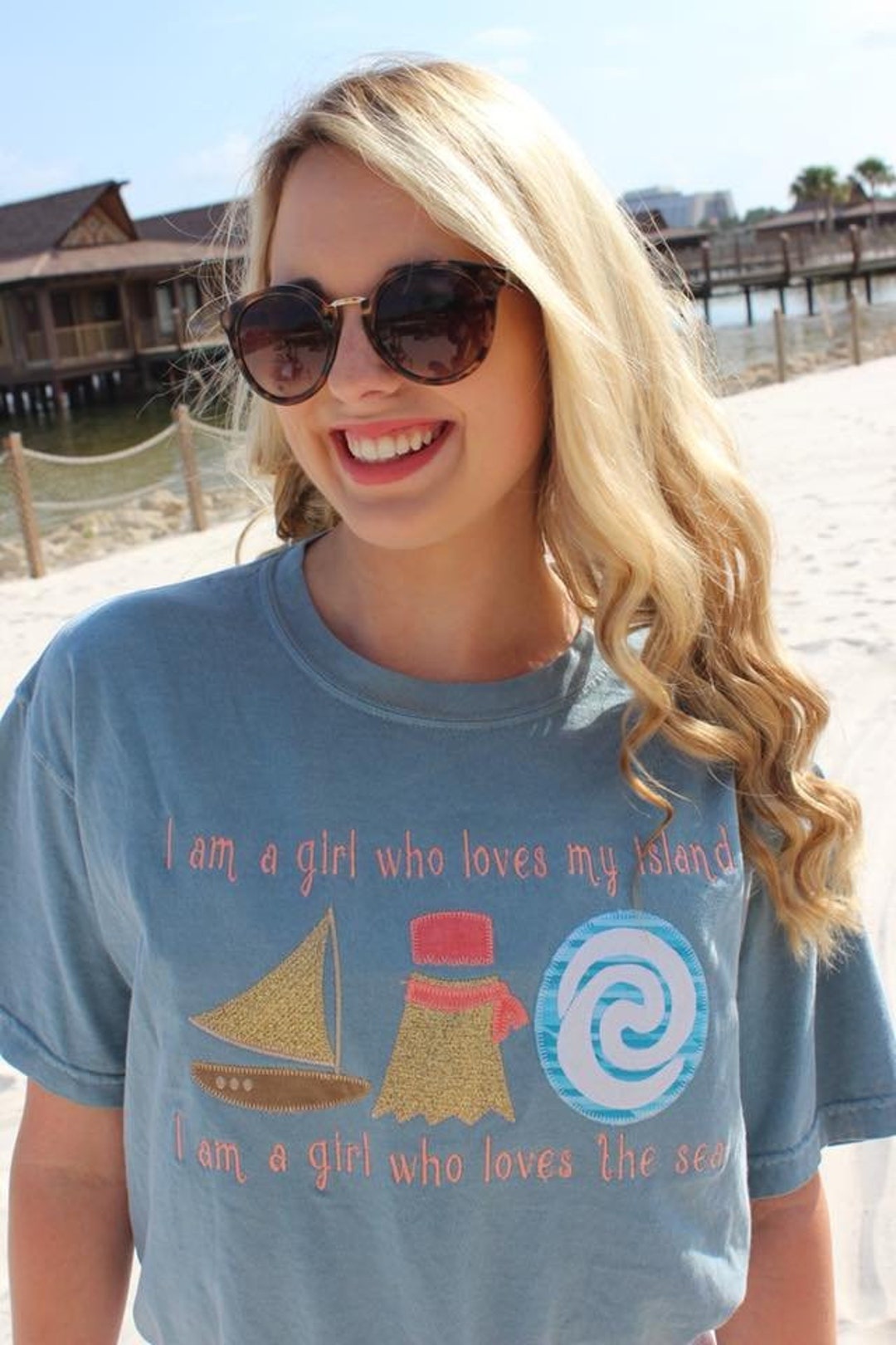 Polynesian Princess Moana Comfort Colors Graphic Tshirt Vacation Group ...