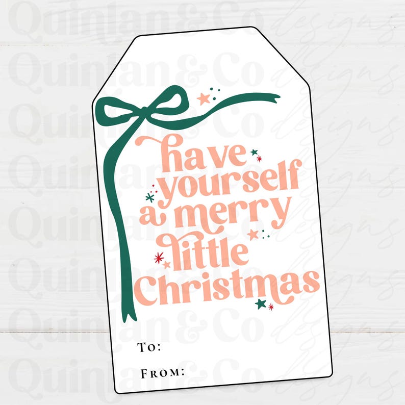 Christmas Printable Gift Tags, Printable Christmas Favor Tags, Cute ...