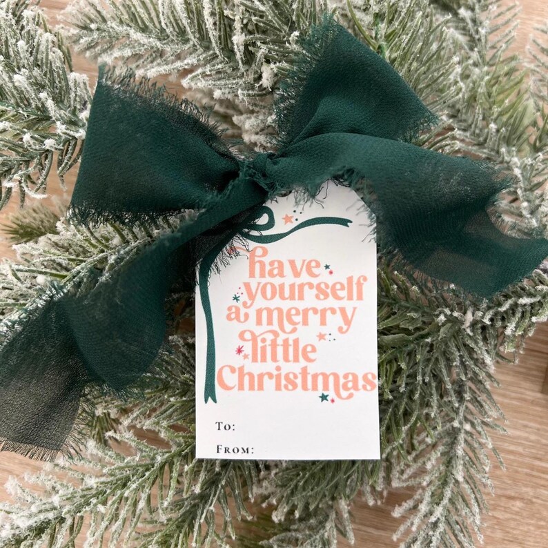 Christmas Printable Gift Tags, Printable Christmas Favor Tags, Cute ...
