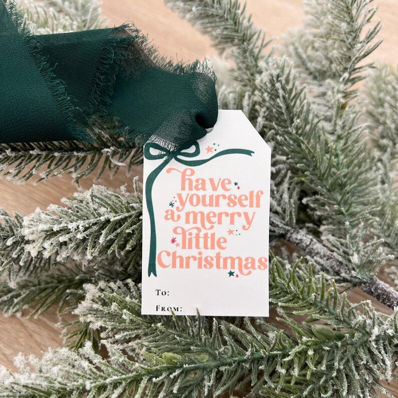 Christmas Printable Gift Tags, Printable Christmas Favor Tags, Cute ...
