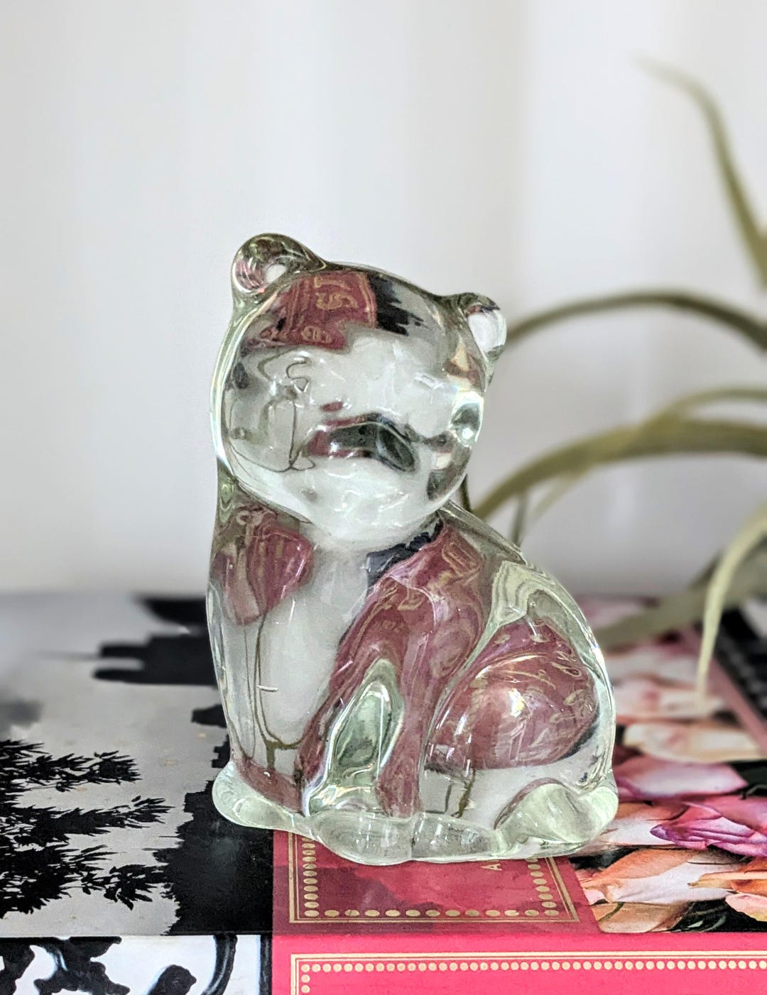 Vintage Art Glass Cat Figurine Sculpture Paperweight – Handcrafted ...
