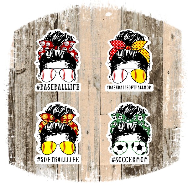 Messy Bun Stickers - Etsy