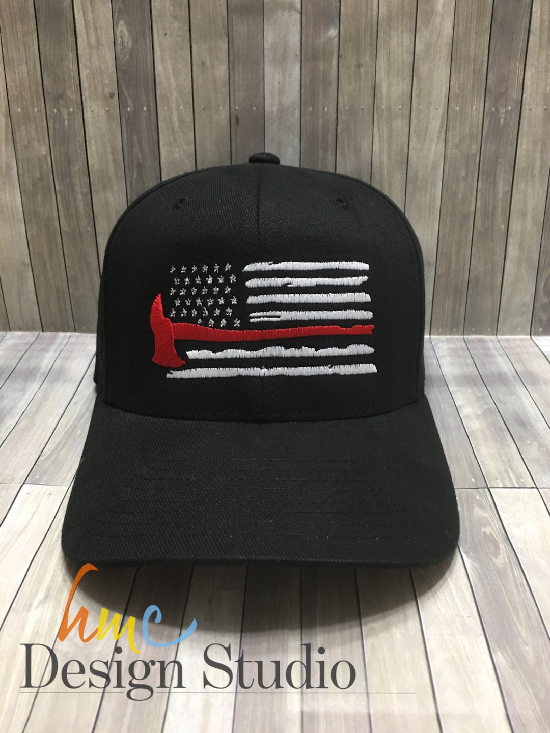 Thin Red Line / Fitted Hat / Fire Fighter Support Flag - Etsy