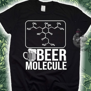 Funny Beer Shirt Beer Molecule, Craft Beer Lover Gifts, Funny Dad Shirt ...