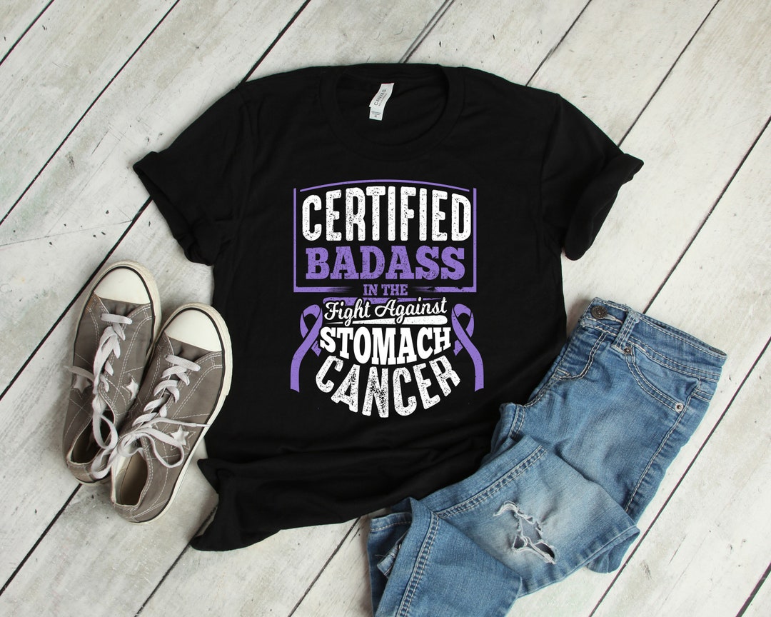 Certified Badass Stomach Cancer Ribbon Shirt Awareness Women - Etsy