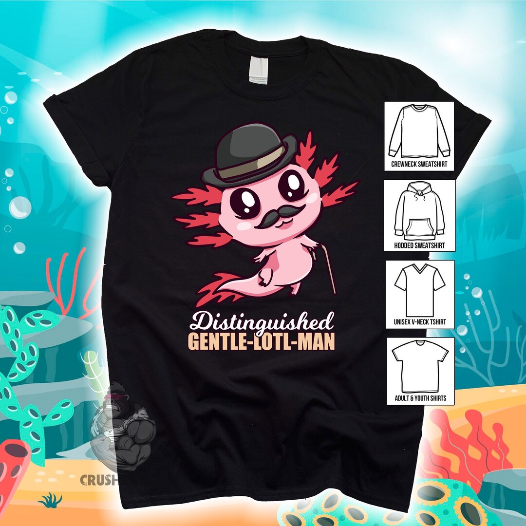 Axolotl Shirt, Mustache Shirt, Axolotl Birthday Party Tee Gift, Axolotl ...