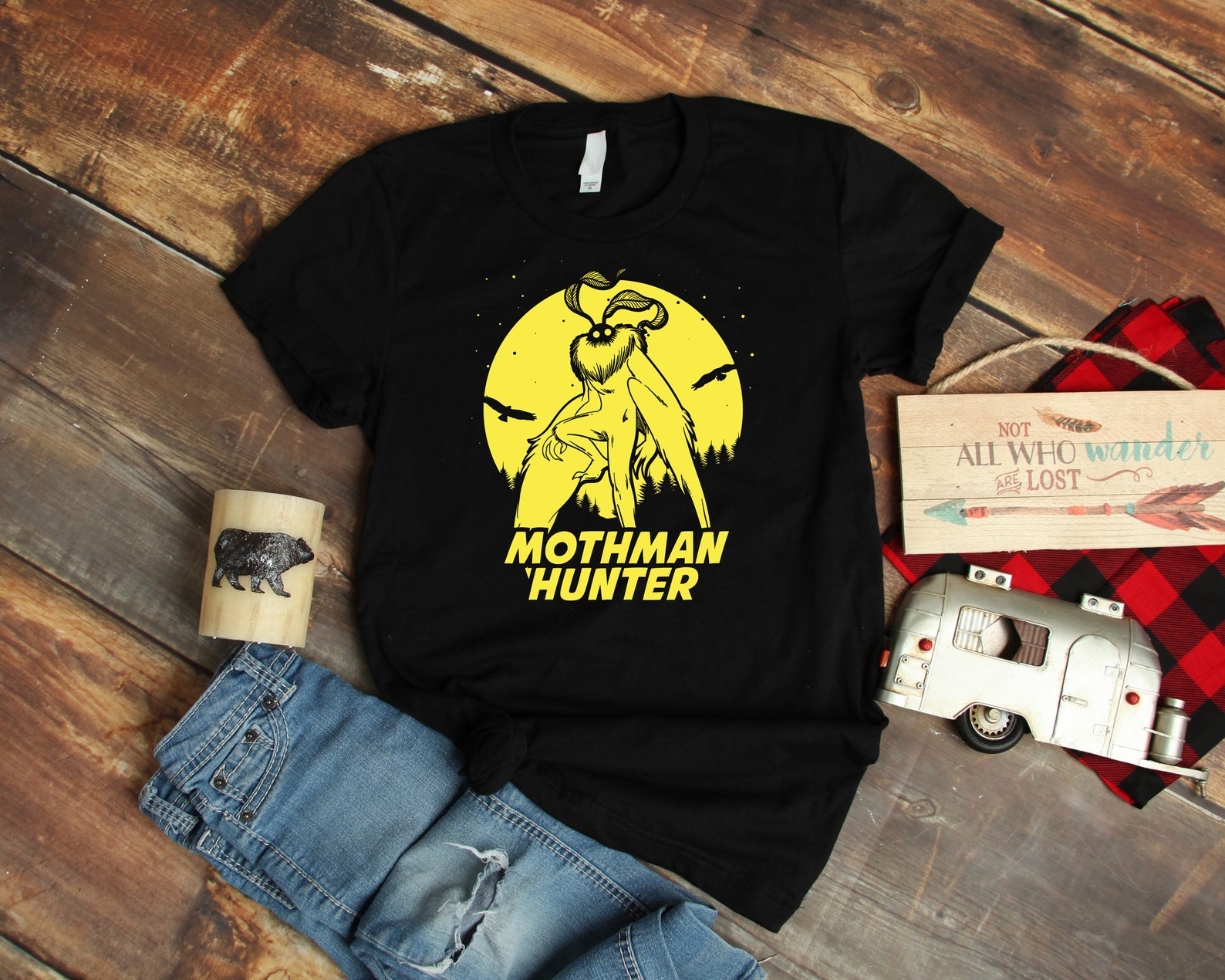 Mothman Hunter Cryptid Shirt Women Men Kids / Raglan / V Neck - Etsy