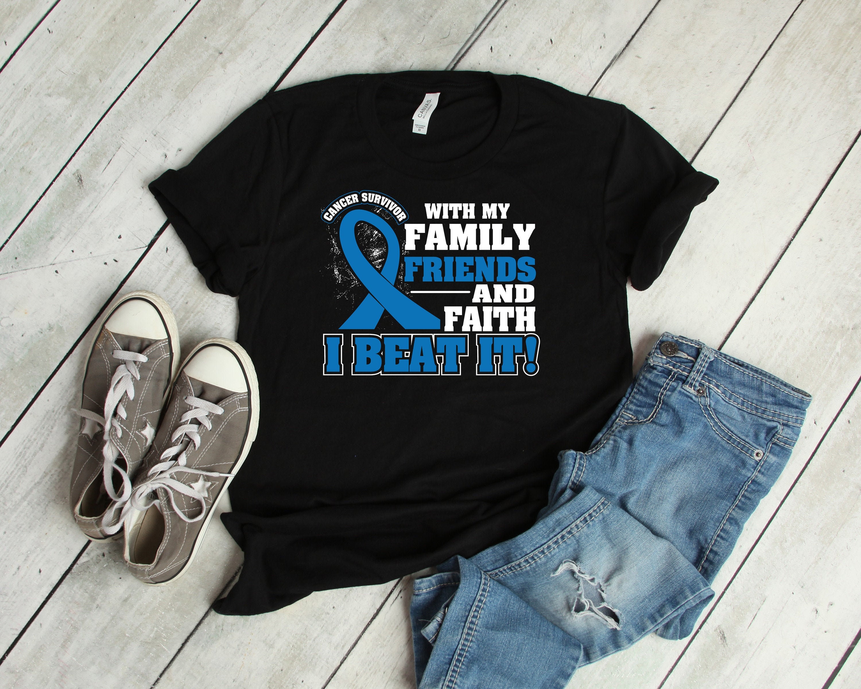 Cancer Survivor I Beat It Colon Cancer Shirt Awareness Women Men Kids ...