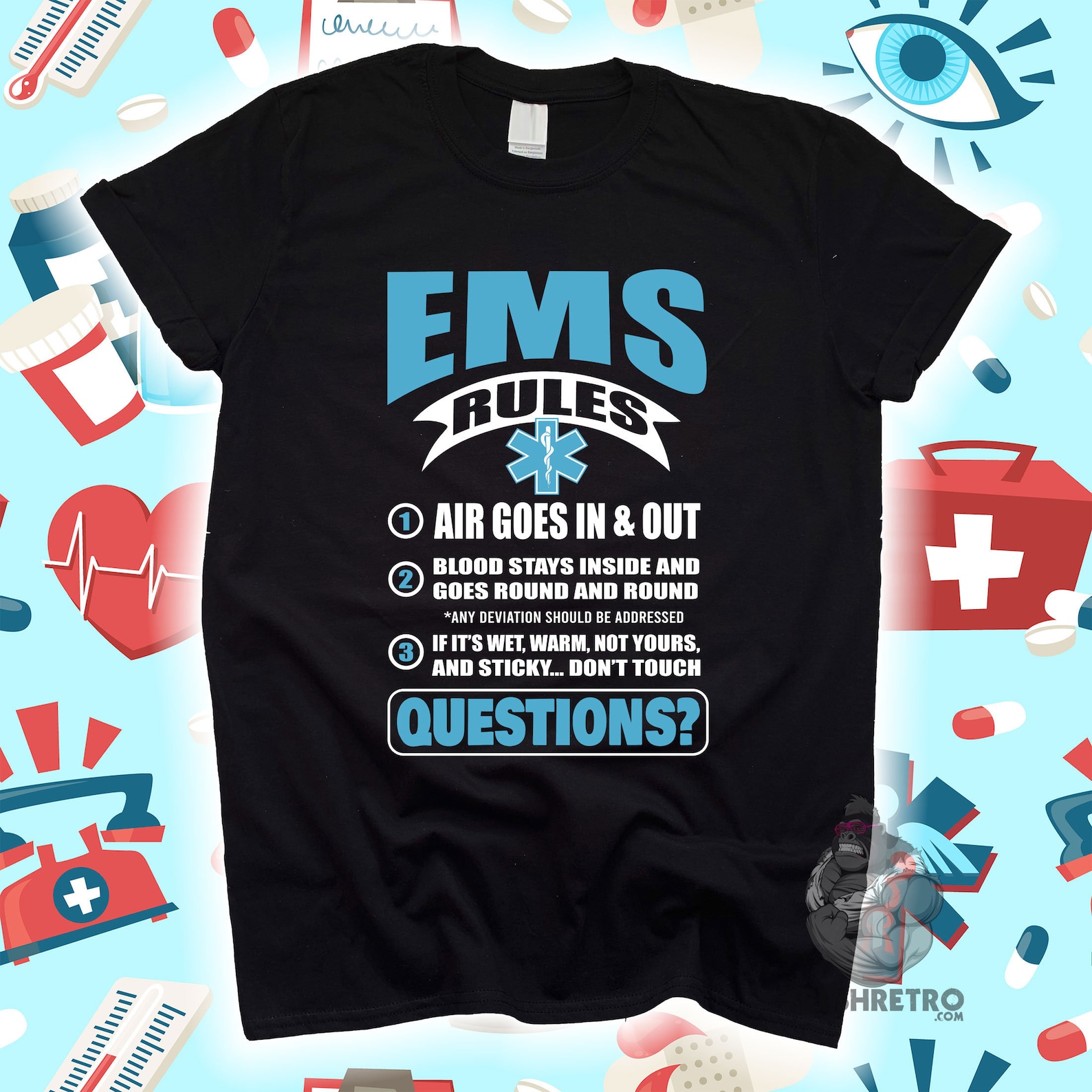 EMS Rules Shirt EMT Teacher Shirt Paramedic Gift - Etsy