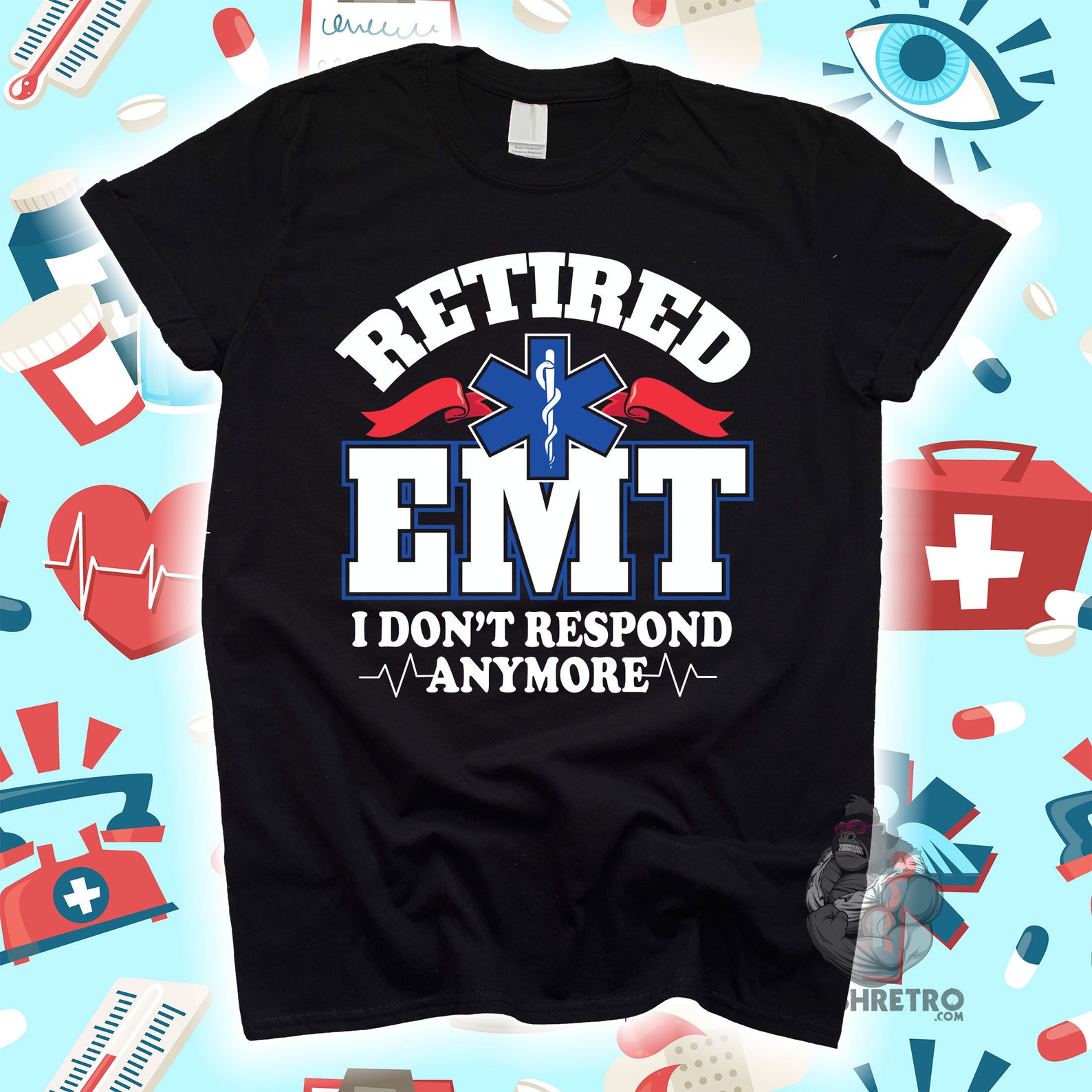 Retired EMT Shirt, EMT Teacher Tshirt, Paramedic Gift Personalized ...