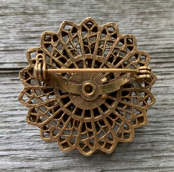 Vintage Coro 1940's Layered Cobalt Blue/Faux Pearl Go… - Gem