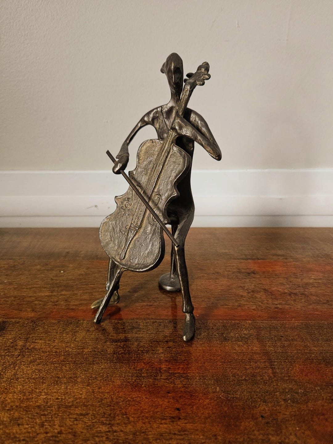 Mid-century Modern Brutalist Bronze Cello Player Sculpture - Etsy