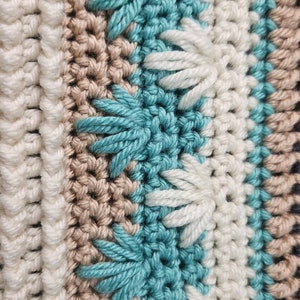 Seaside Sampler Striped Afghan, Crochet - Etsy