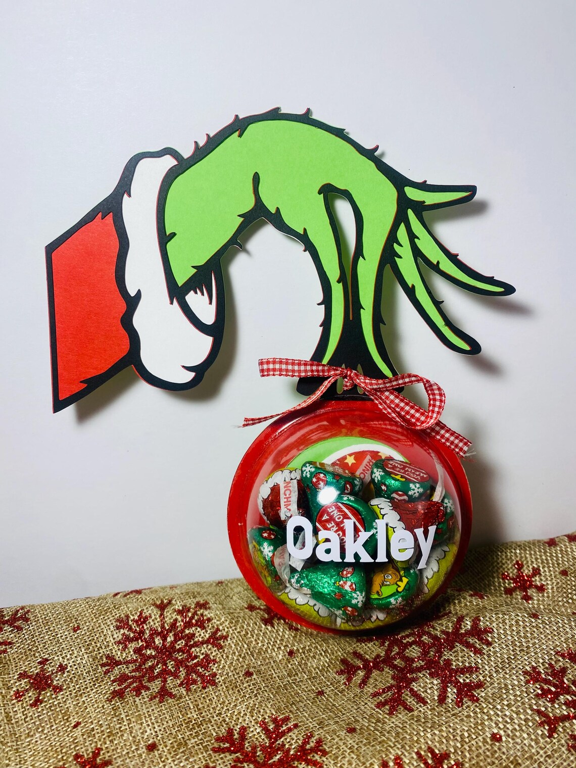 Personalized Grinch Stocking Stuffer Candy Dome,party Favor - Etsy