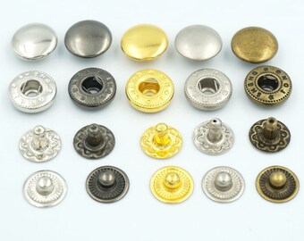 50 Sets 12mm 1/2 Metal Snap Fastener Leather Rapid Rivet | Etsy