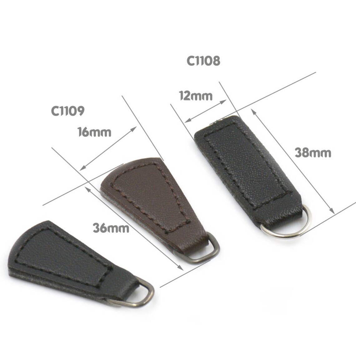 6 Pcs 5 Zipper Fixer Repair Pull Tab PU Leather Instant Bag - Etsy