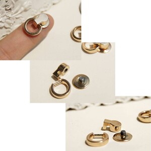 10 Sets Alloy Head Button Stud O Rings Screwback 8mm Spot Screw Chicago ...