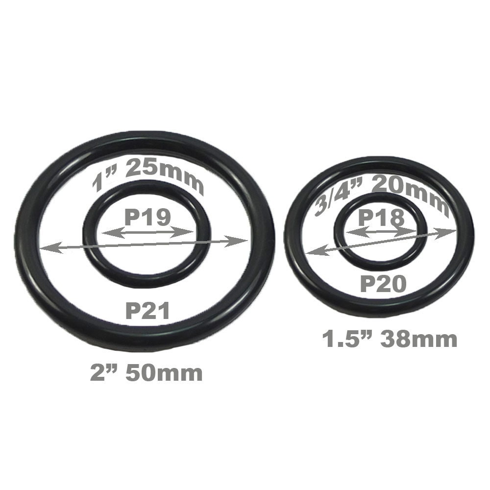 50 Pcs Plastic O Rings for Webbing Belts Bags (3/4