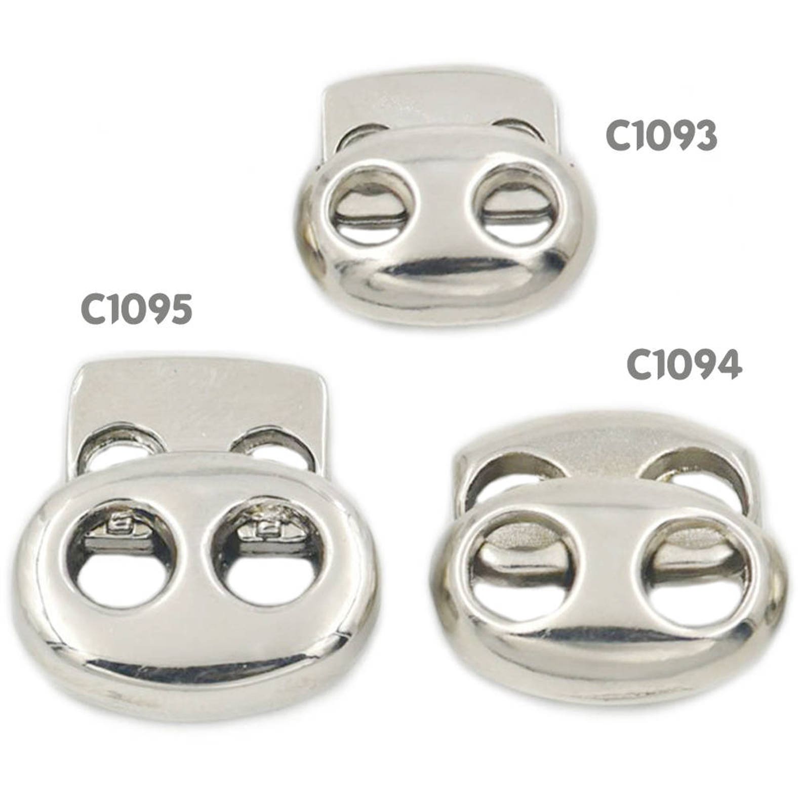 10 Pcs Metal Bean Stopper Toggle Buckle Rope Clamp Cord Locks - Etsy