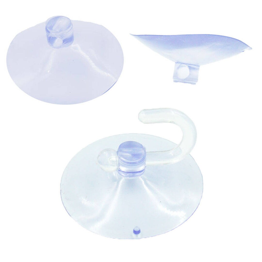 50 Pcs Hook Suction Cups Sucker Pads Hang Hanging Clear 25mm - Etsy