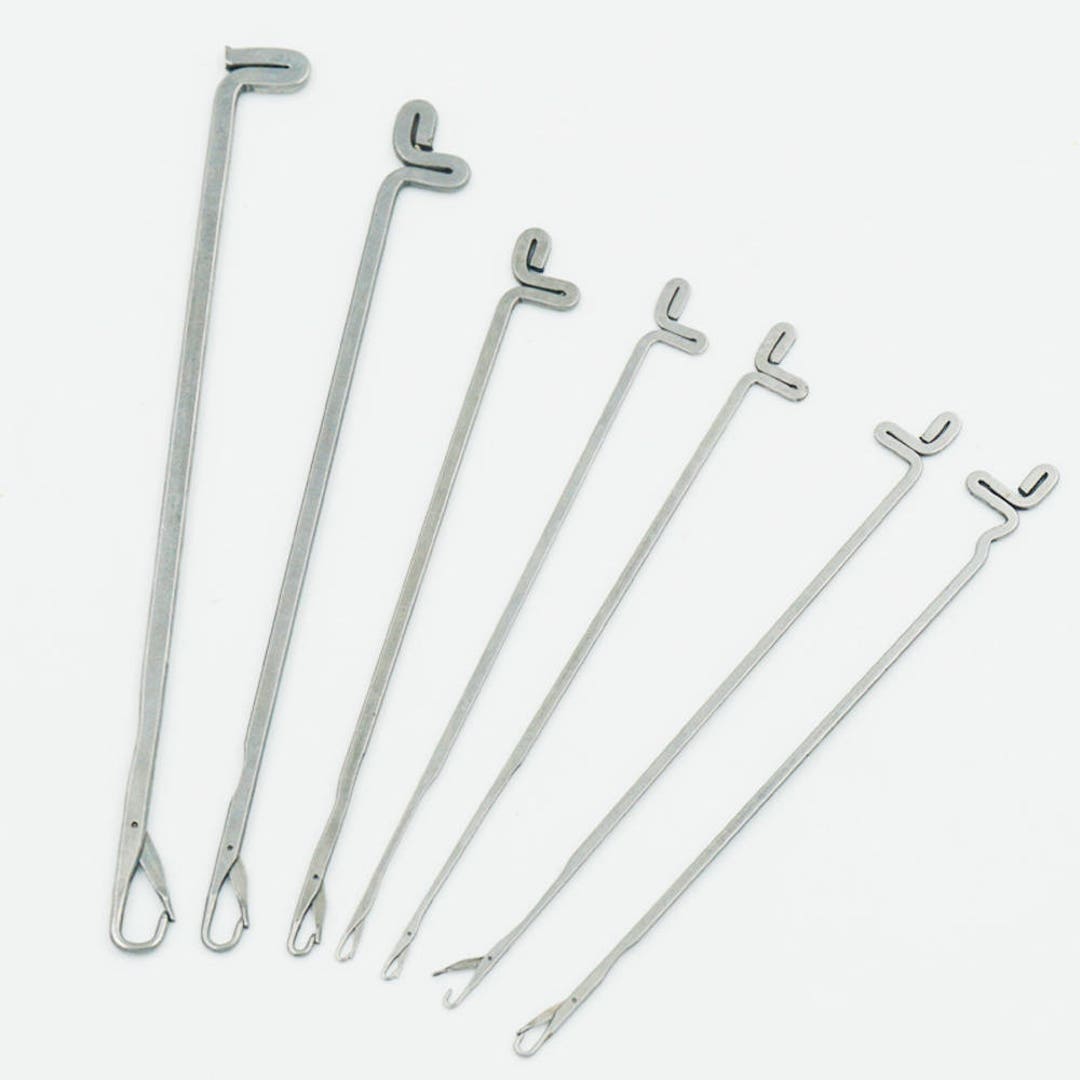 7 Pcs Latch Needles Crochet Hook Knitting Bearded Hooked Needles 7 Size ...