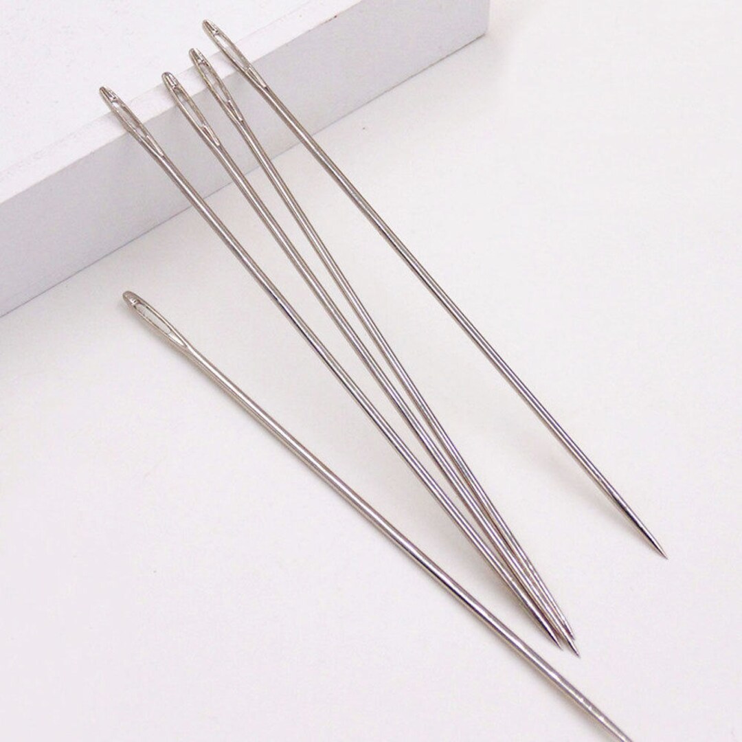 50 Pcs Large Eye Needles Hand Sewing Act Crafts Upholster Tapestry Long ...