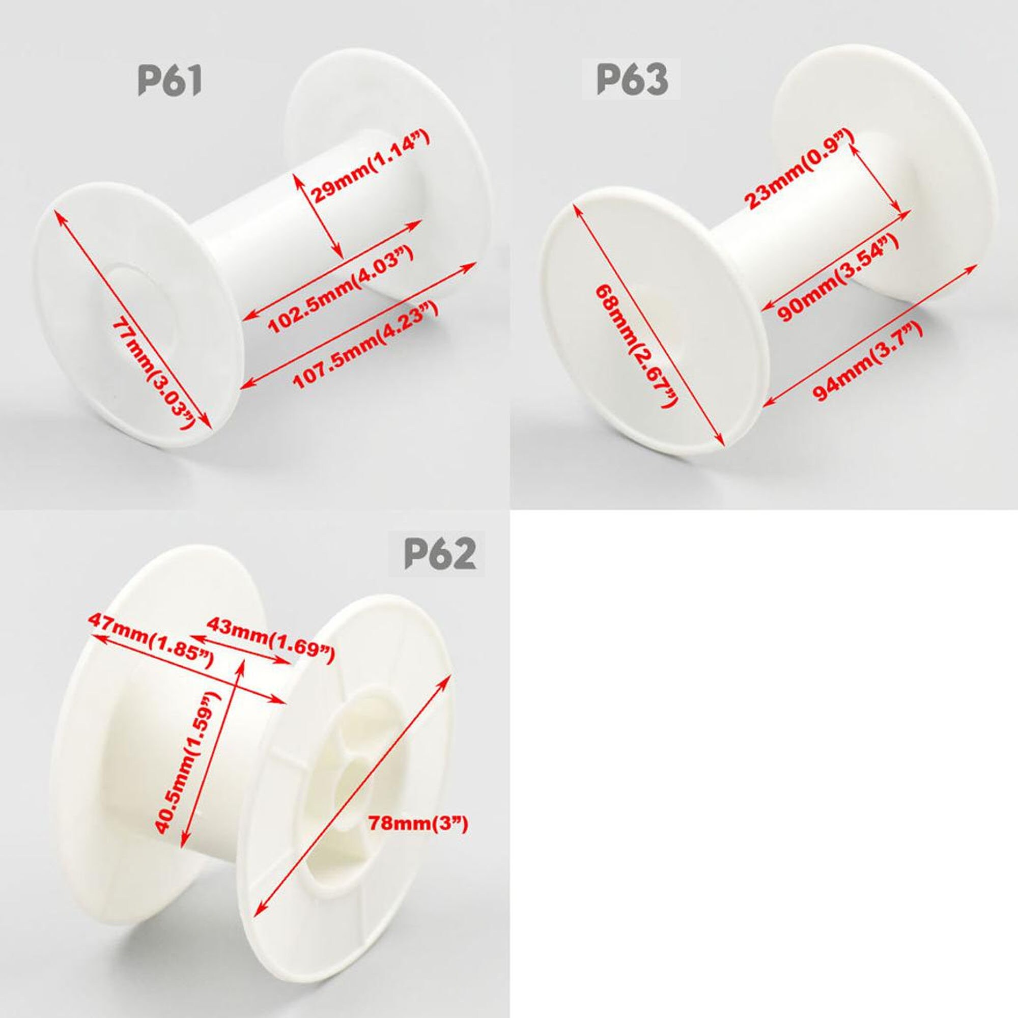 2 5 10 Pcs Empty Bobbin Round Hard Plastic Wire Spools End - Etsy