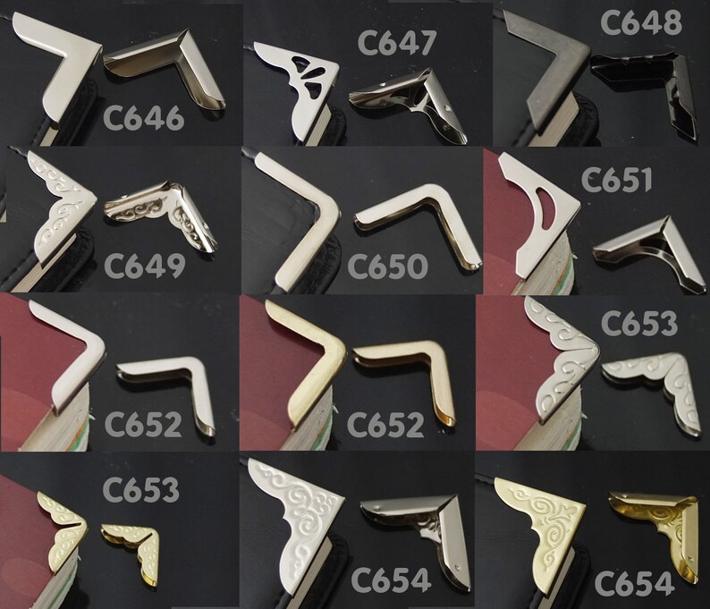 100 Pcs Book Corner Protectors 4 Scrapbooking File Folder Albums Menu ...