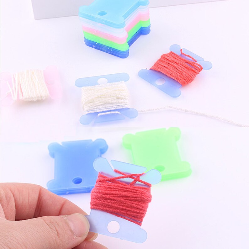 200 Pcs Plastic Floss Bobbin Self-stick Floss Num Labels | Etsy