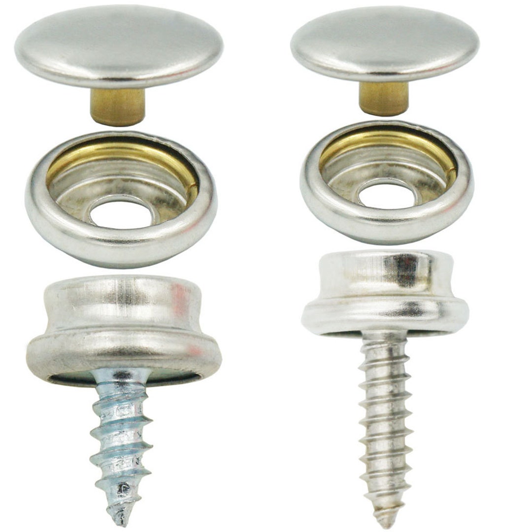 5 10 20 50 100 Sets 3/8" 10mm 5/8" 15mm Screws Studs & Stainless Caps ...