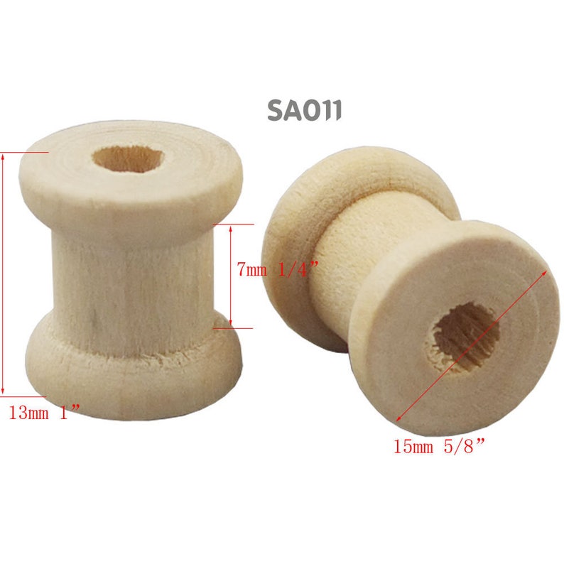 50 Pcs Natural Wood Empty Thread Spools Cylinder Craft Round - Etsy