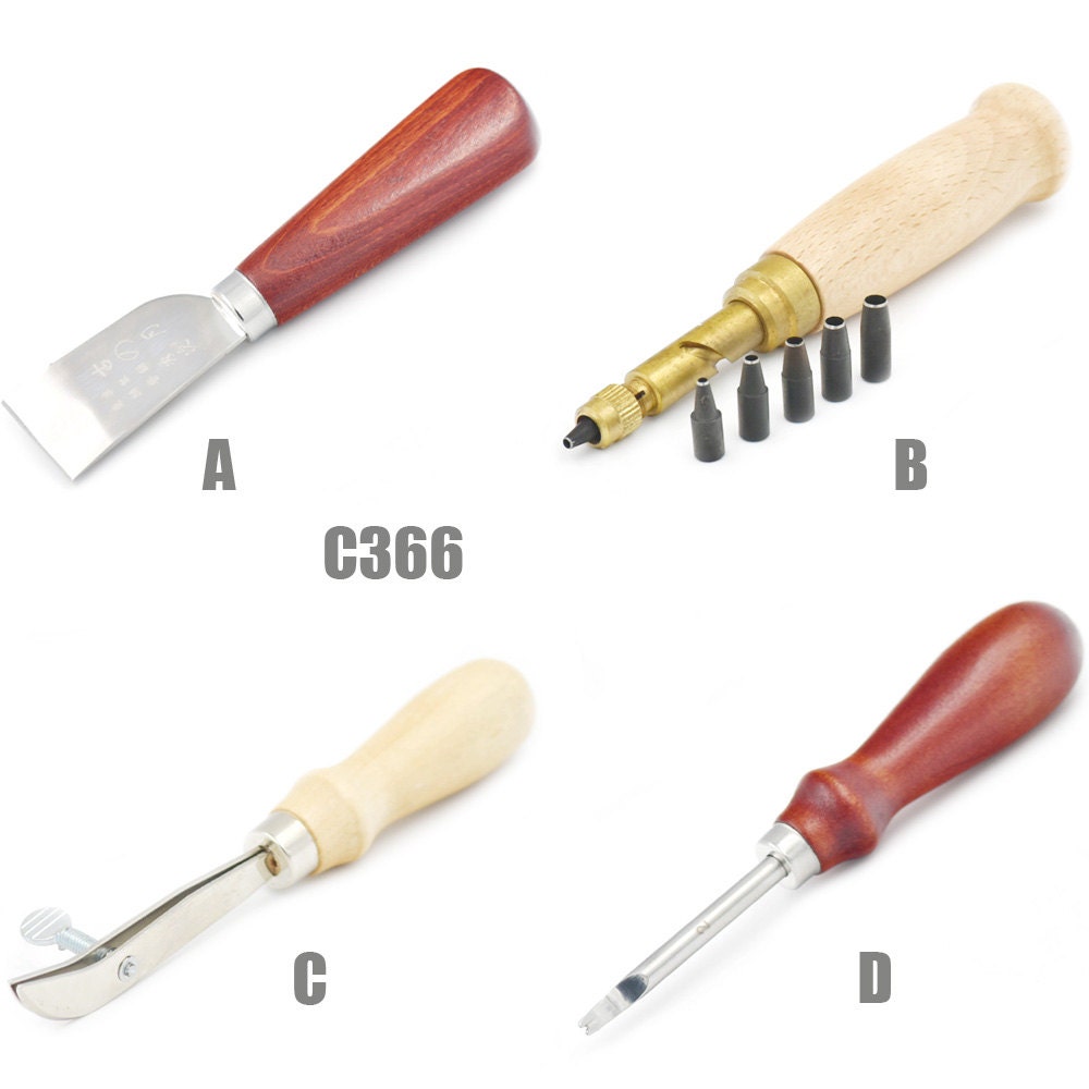 Leather Craft Tools Kit Awl Edge Beveler Creaser Wheel Hand - Etsy Canada