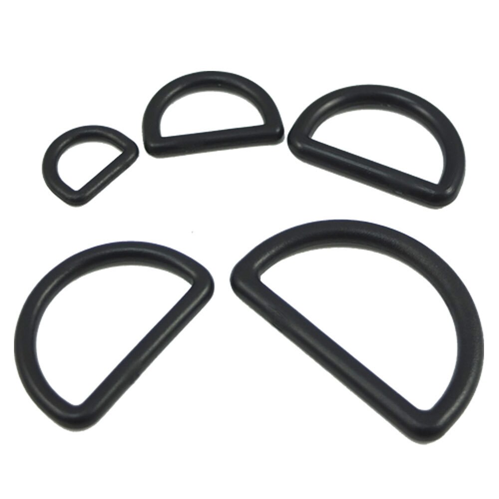 20 50 100 Pcs Plastic D Dee Rings Webbing Belt Buckles Bag 10mm 3/8 ...