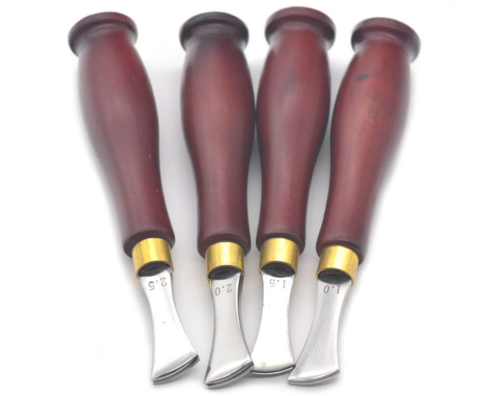 1/4 Pcs 1/1.5/2/2.5mm Leather Edge Marking Creasing Tools DIY Polished ...