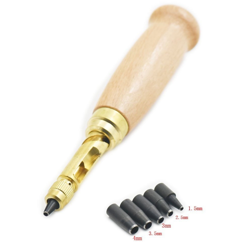 Leather Craft Tools Kit Awl Edge Beveler Creaser Wheel Hand | Etsy