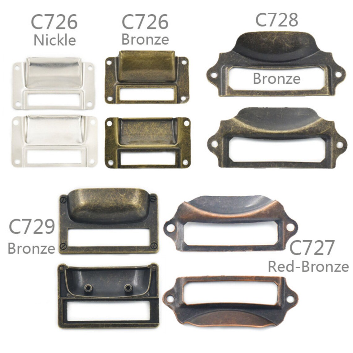 10 Pcs Drawer Door Library Label Tag Pull Home Cabinet Frame | Etsy